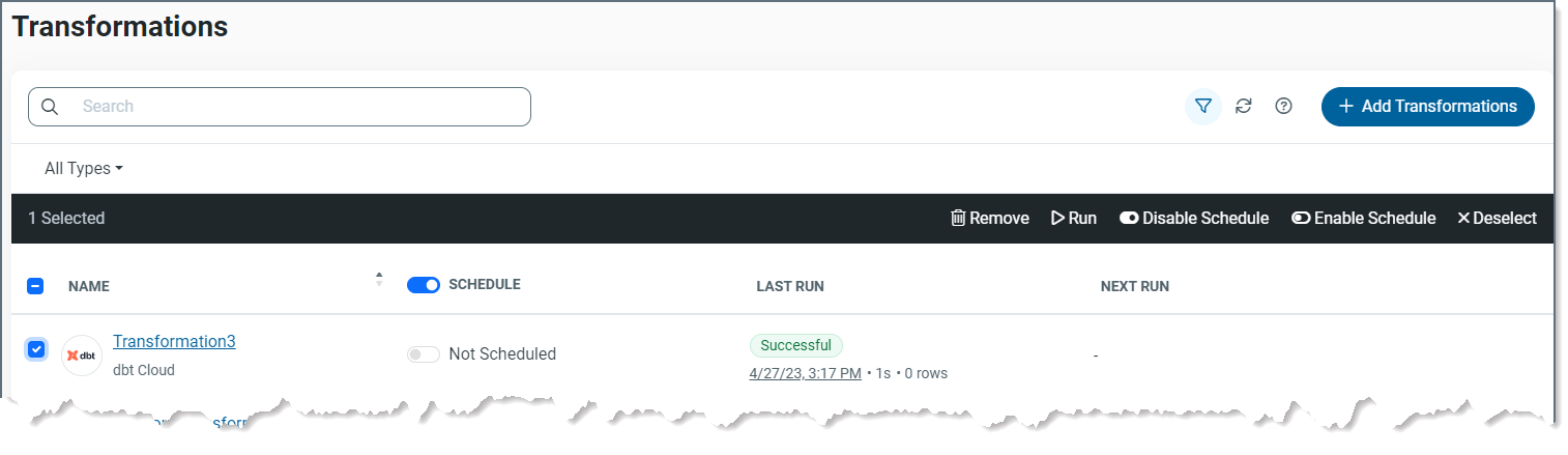 CData Sync - SQL Transformation | 25.1.9207