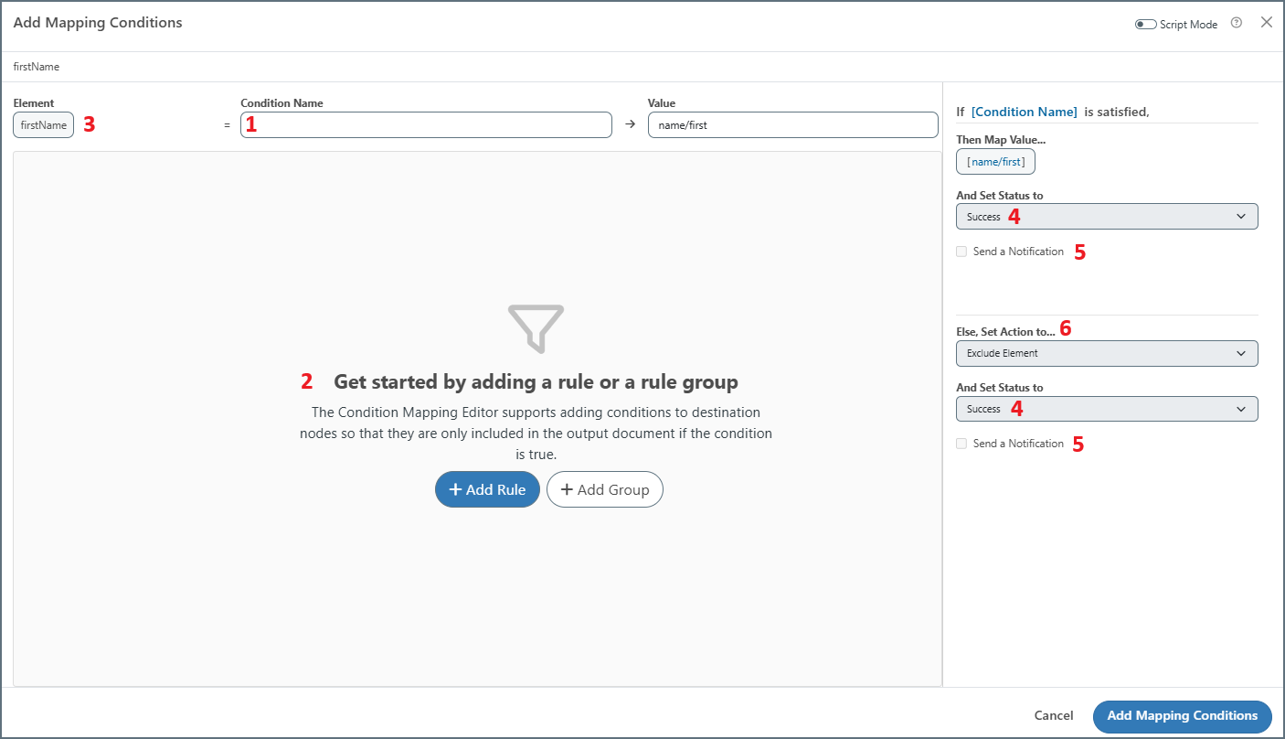 CData Arc - Using the Condition Mapping Editor | Version 25.1.9211