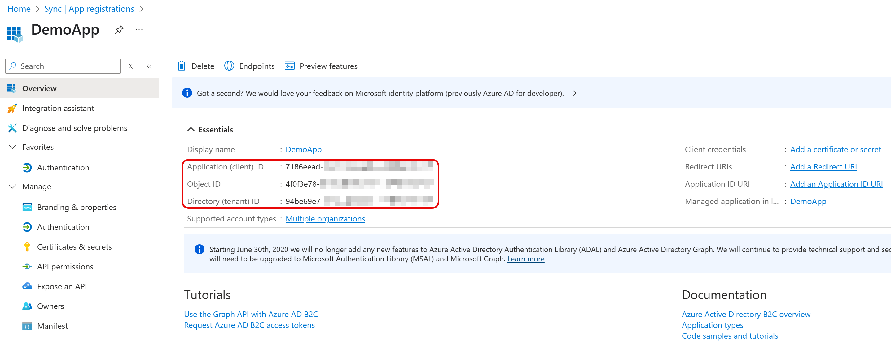 CData Excel Add-In for Azure Analysis Services - Entra ID（Azure AD）アプリケーションの作成